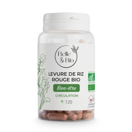 Levure de Riz Rouge Bio (120 Gélules) - Circulation